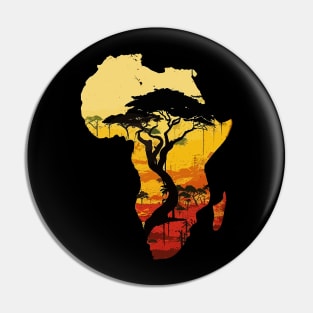 Africa African Continent Map Map Borders Atlas Pins and Buttons for ...