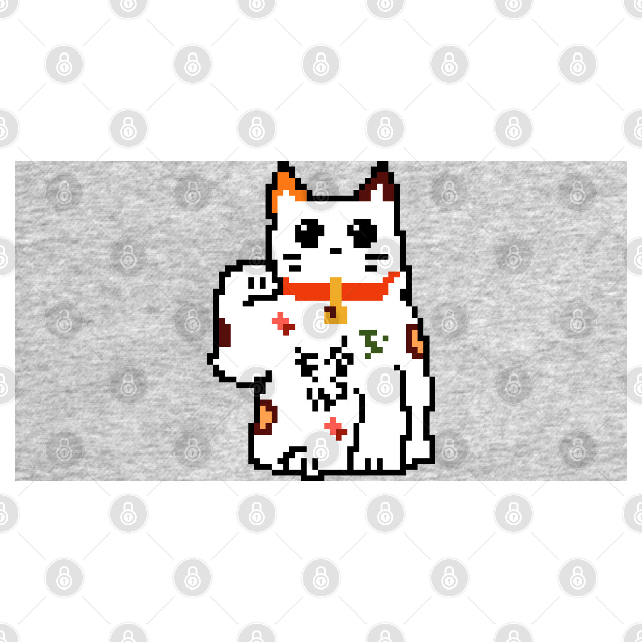 Maneki/Lucky Cat Pixel Art - Maneki Neko - T-Shirt | TeePublic