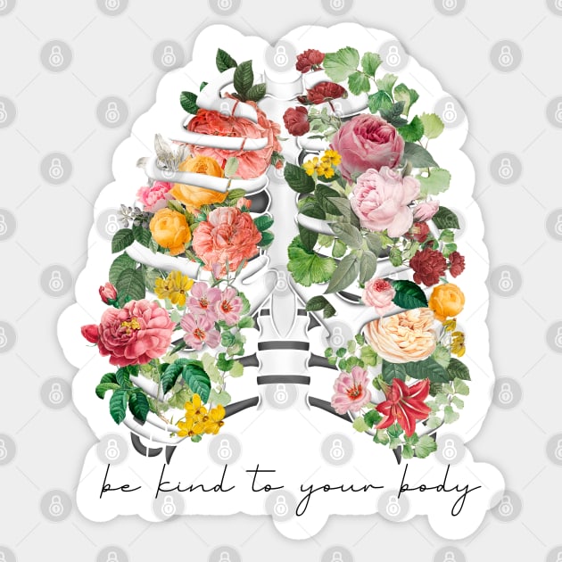 Be Kind To Your Body | Black Text - Be Kind To Your Body - Sticker ...