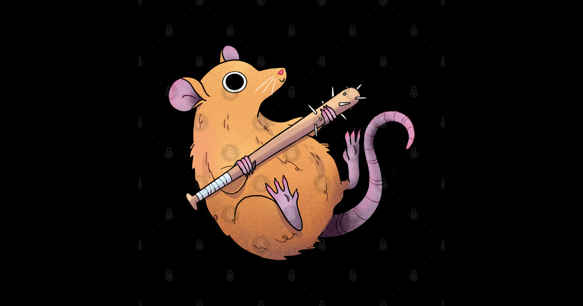 Rat with a bat - Rat With A Bat - Sticker | TeePublic