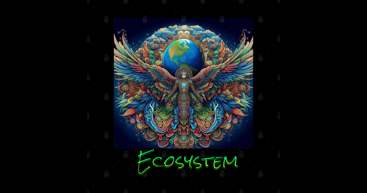Ecosystem - Psychedelic Art - Sticker | TeePublic