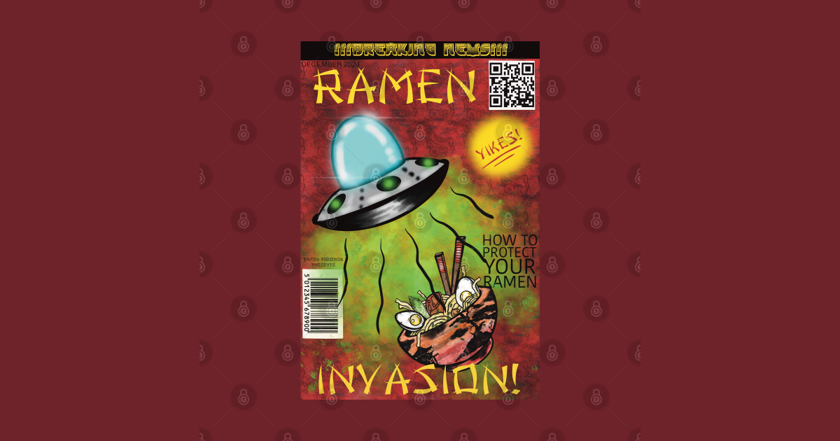 Ramen Invasion (Magazine/Comic Book Cover) - Invasion - T-Shirt | TeePublic