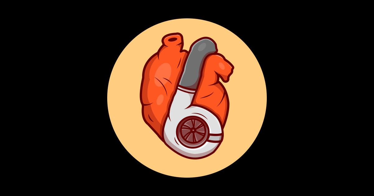 Heart Turbo Logo Cartoon Vector Icon Illustration - Heart - Magnet ...