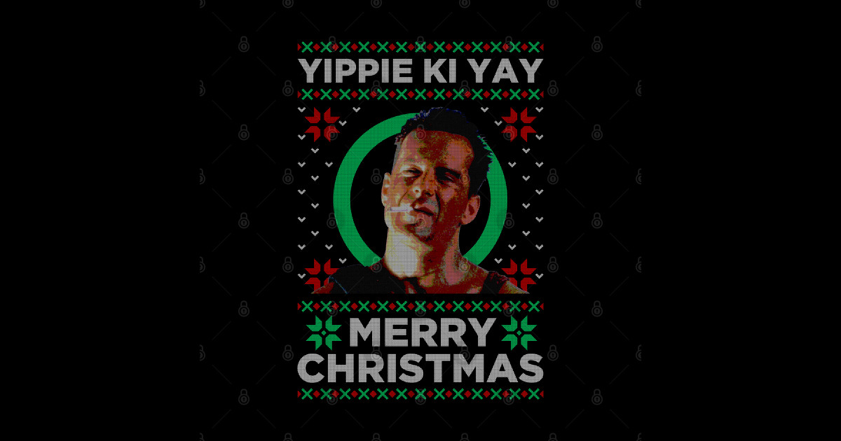 Die Hard Christmas Yippie Ki Yay - Die Hard - Tapestry | TeePublic