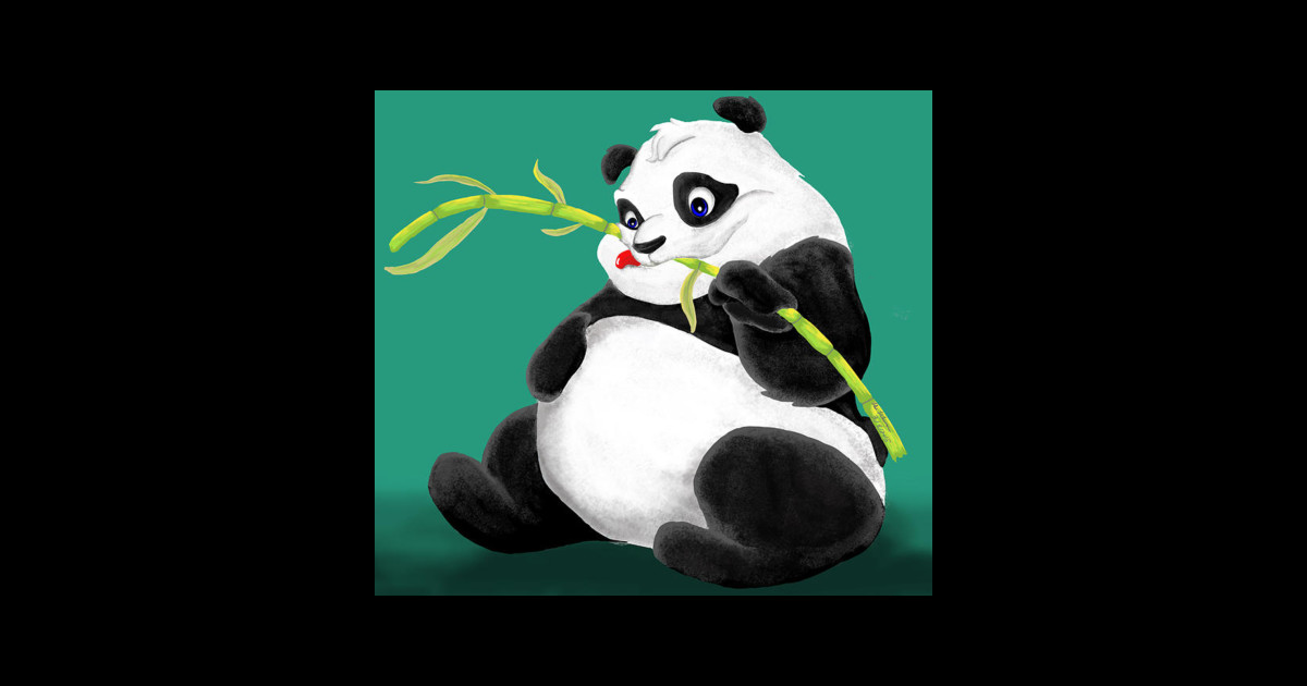 Fat Panda - Lovable Panda Bear - Sticker | TeePublic
