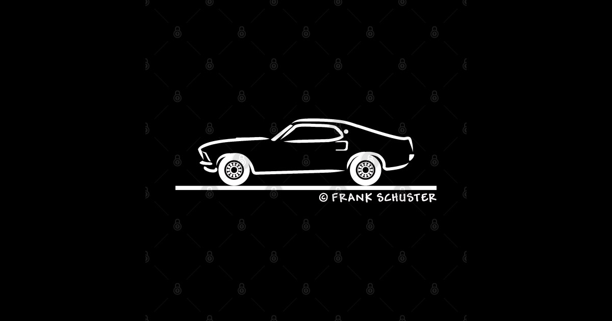 1969 Mustang Fastback White - 1969 Mustang - Sticker | TeePublic