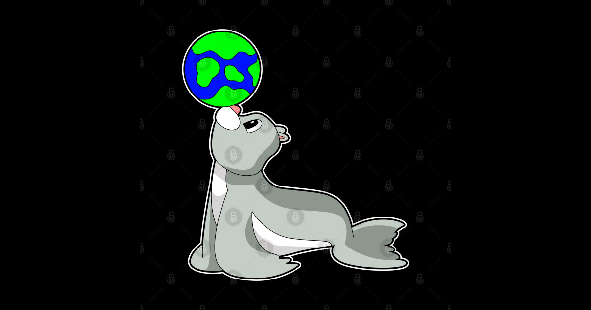 Seal Earth - Seals - Sticker | TeePublic