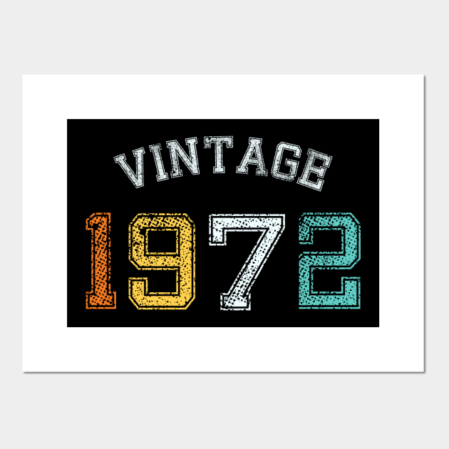 Vintage born in 1972 birth year gift - 1972 - Posters and Art Prints ...