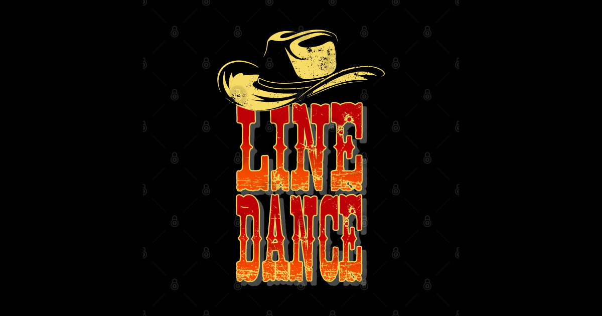 Line Dance Western Dance Logo - Line Dance - Posters and Art Prints ...