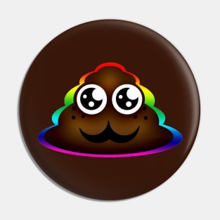 Rainbow Poop Emoji Pins and Buttons for Sale | TeePublic