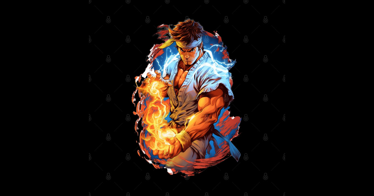 Ryu Street Fighter Design - Street Fighter - Sticker | TeePublic