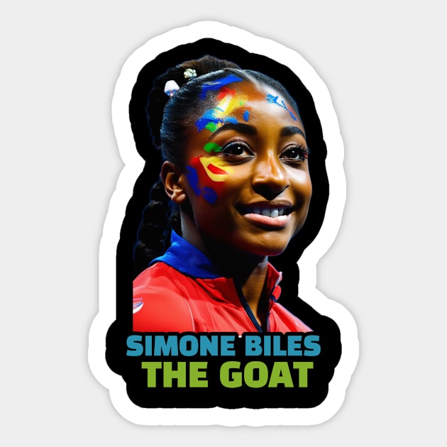 Simone Biles the goat - Simone Biles - Sticker | TeePublic