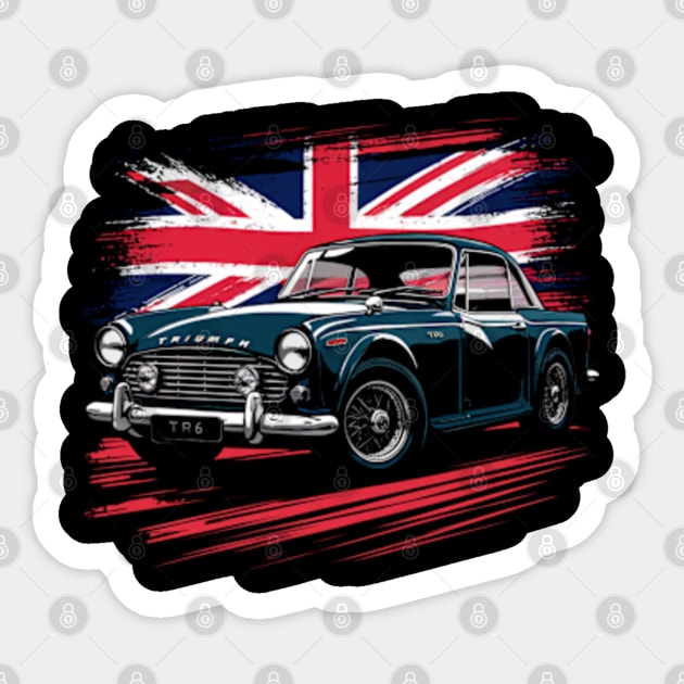 Triumph TR6 - British Flag - Triumph Tr6 - Sticker | TeePublic