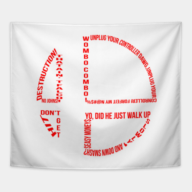 Super Smash Sayings Super Smash Bros Tapestry Teepublic