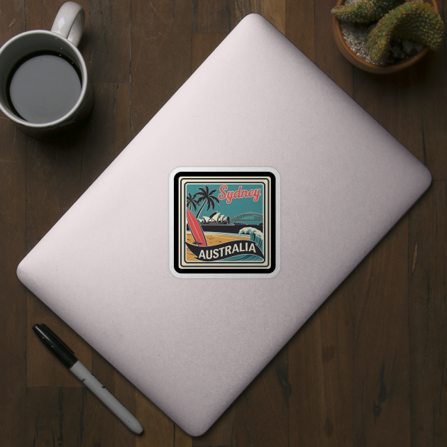 Beach & Surf Design for Ocean Fans - Sydney Australia - Sticker | TeePublic
