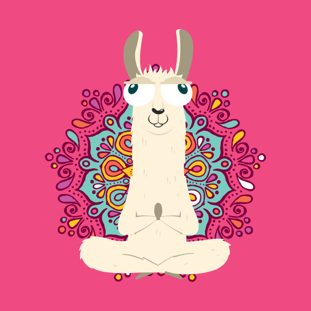 Yoga Llama - Yoga - T-Shirt | TeePublic
