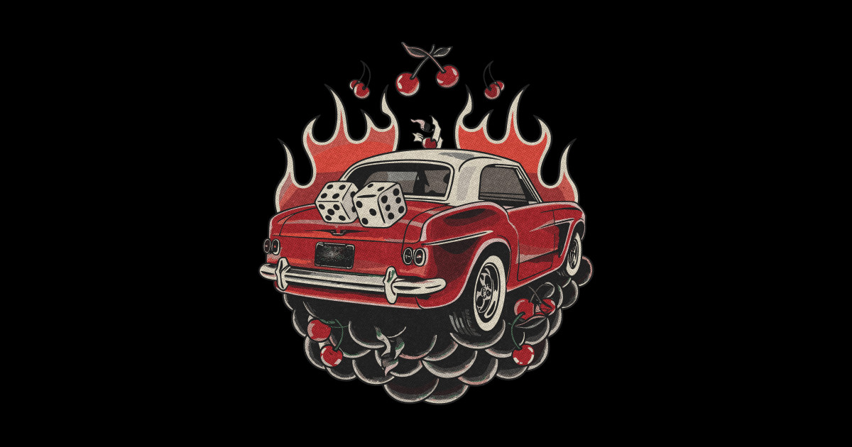 Cherry Bomb Car - Cherry - Sticker | TeePublic