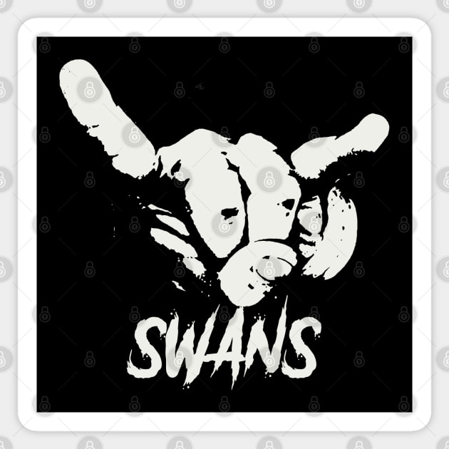 swans horn sign - Swans - Sticker | TeePublic