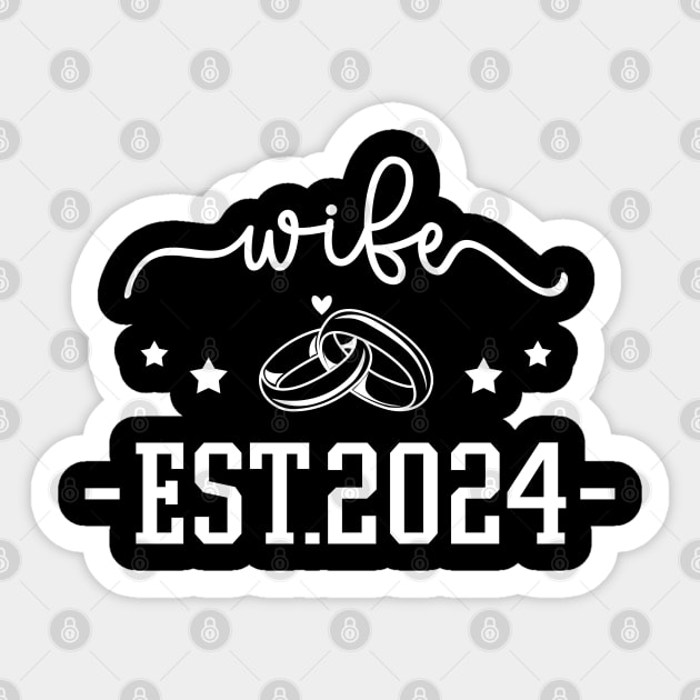 Wife Est 2024 - Wife Est 2024 - Sticker | TeePublic