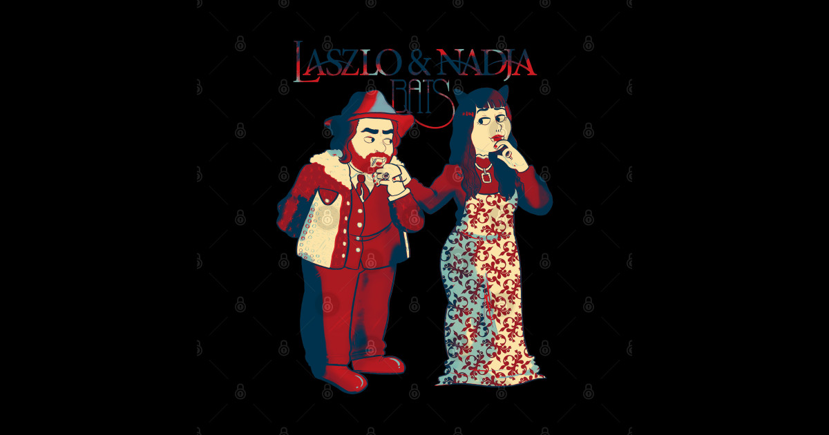 LASZLO AND NADJA BATS - Laszlo And Nadja Bats - Sticker | TeePublic