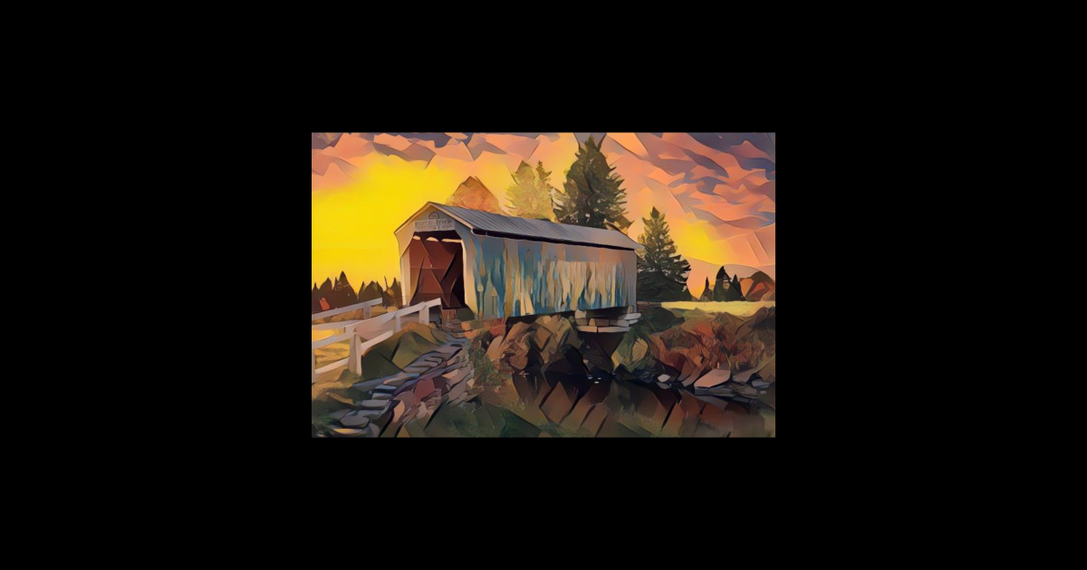 Covered Bridge - Covered Bridge - Sticker | TeePublic
