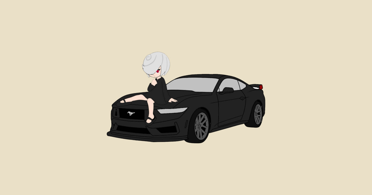 Chibi Sage with her Ford Mustang Dark Horse - Ford Mustang Dark Horse ...