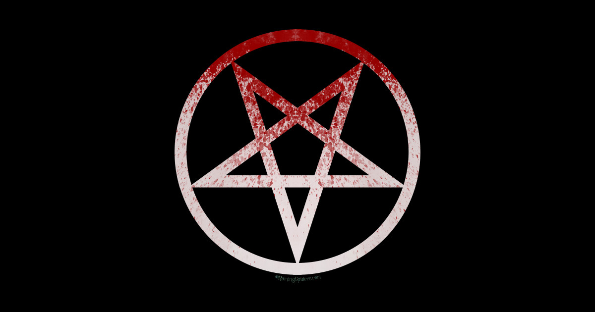 Blood Pentagram - Splattered Blood - Pentacle - Sticker | TeePublic