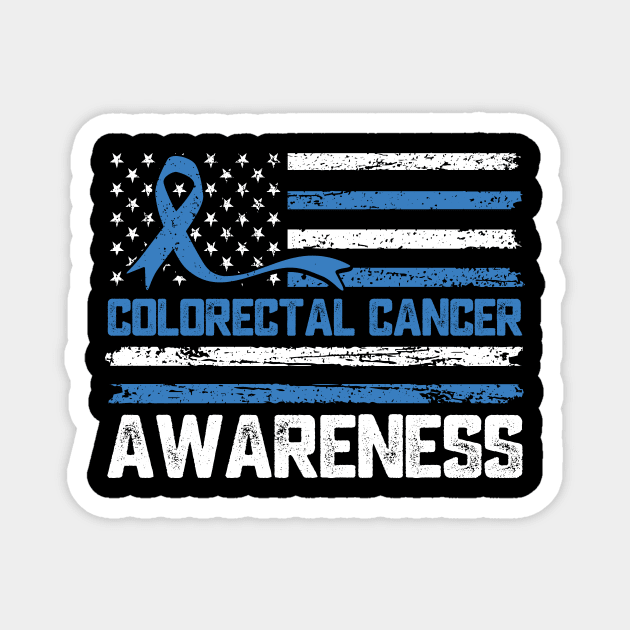 Colorectal Cancer Awareness Month American Flag Ribbon - Colorectal ...