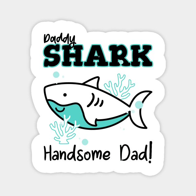 Daddy shark handsome dad, father aesthetic digital modern art ...
