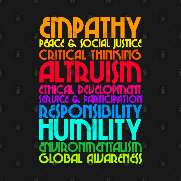 The Ten Commitments // Humanist Values Design - Humanism - T-Shirt ...