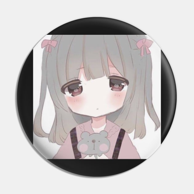 Cute anime girl - Girl - Pin | TeePublic