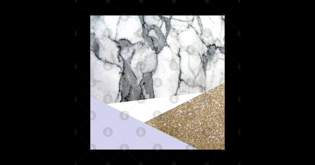 preppy Bohemian minimalist gold geometric lilac triangles white marble ...