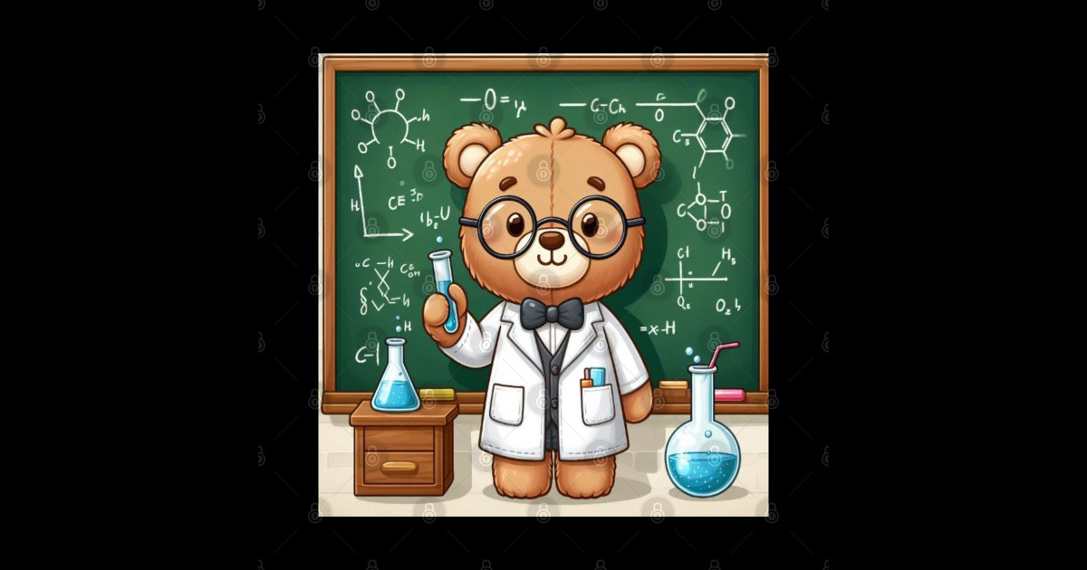 Science teddy bear - Teddy Bear Lover - Sticker | TeePublic