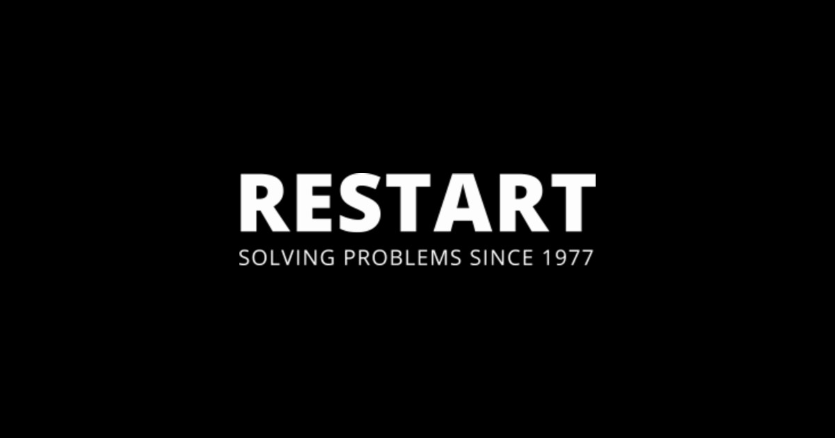 Restart - Restart - Sticker | TeePublic