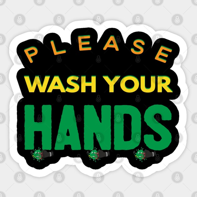 Please Wash Your Hands - Please Wash Your Hands Hand Washing - Sticker ...