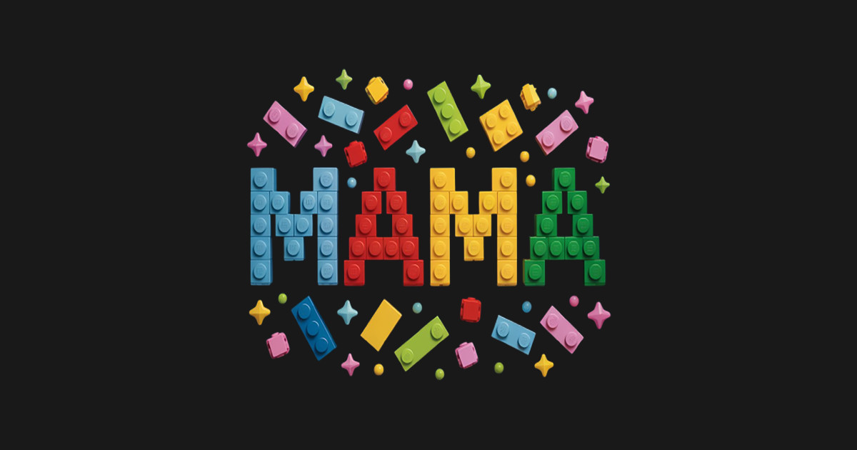 Colorful Building Block Letters Mama - Colorful Building Block Letters ...