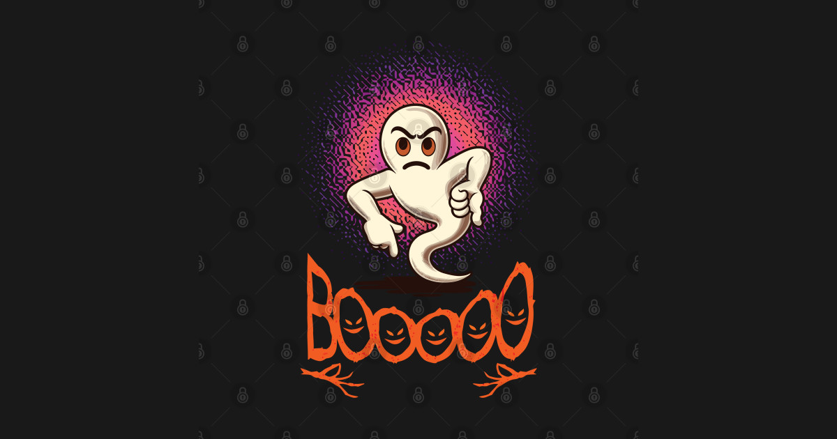 Booing Ghost Funny Ghost Design - Funny Halloween - T-Shirt | TeePublic