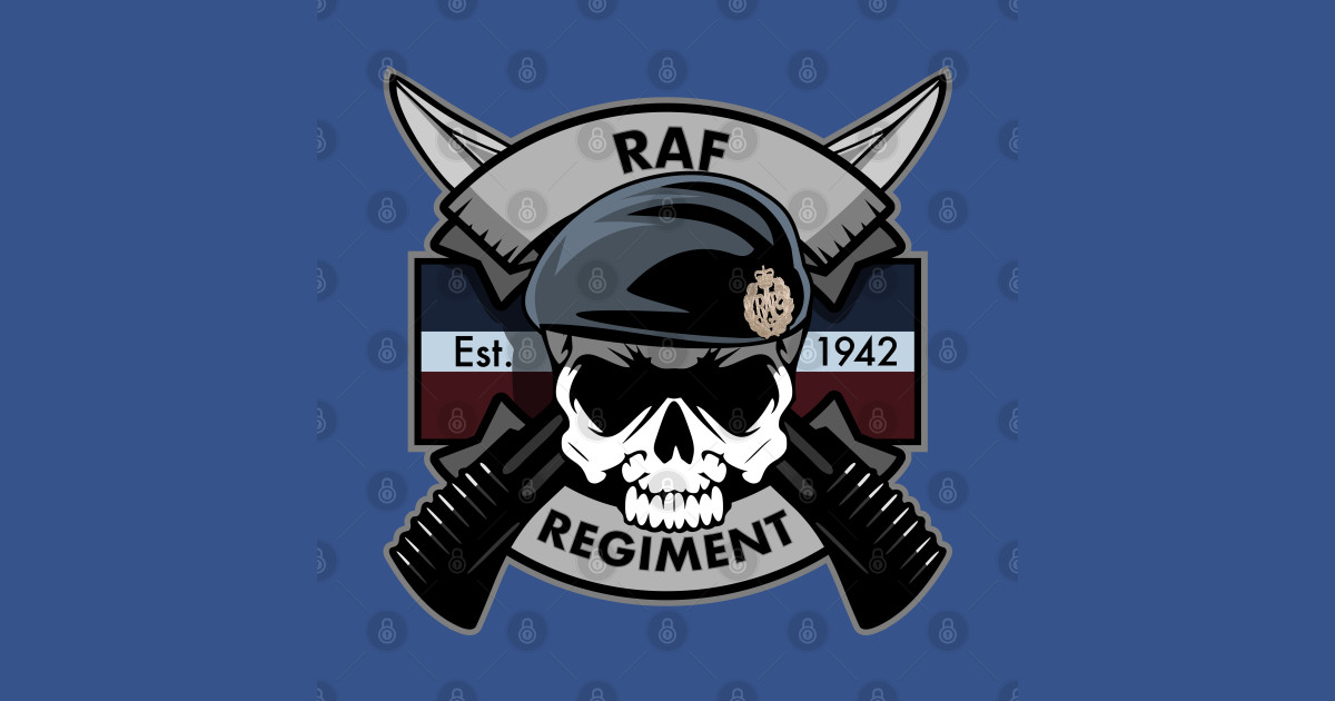 RAF Regiment (Front & Back Logo) - Raf Rock Apes - T-Shirt | TeePublic
