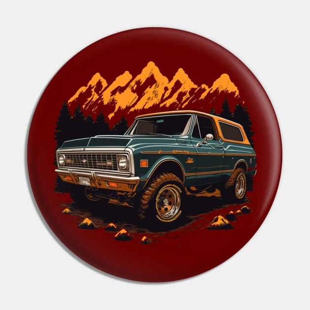 Classic 80s style Vintage Blazer - Chevy Blazer - Pin | TeePublic
