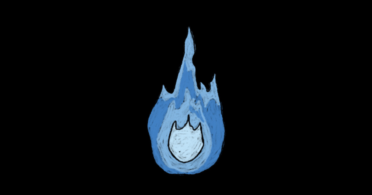 Blue Flame Spirit - Flame - Sticker | TeePublic