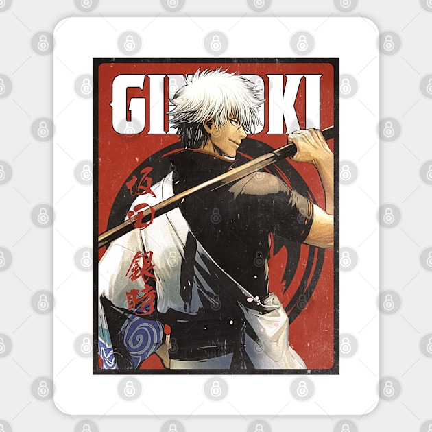 Gintoki Vintage Poster - Gintoki - Sticker | TeePublic
