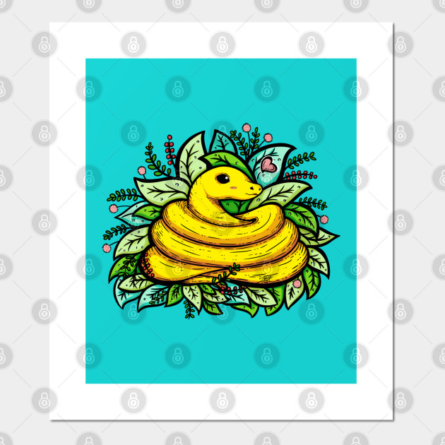Cute Snake - Snake - Posters and Art Prints | TeePublic