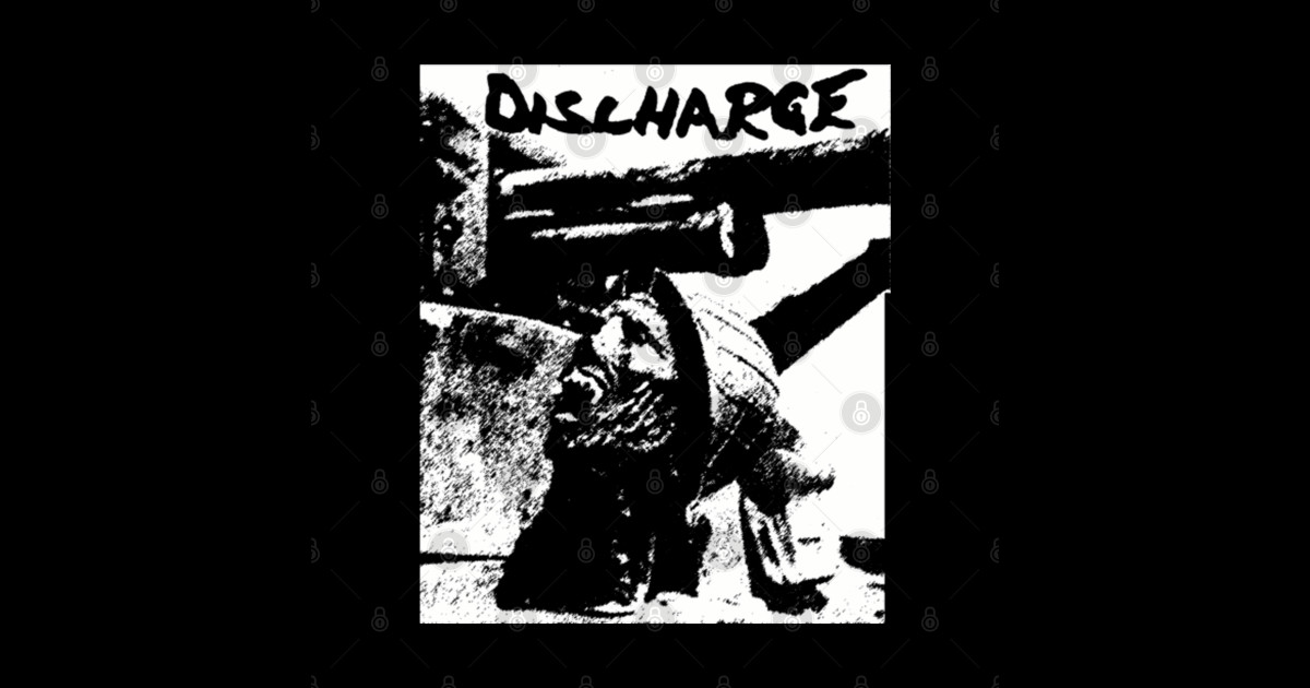 Discharge Raw Black White Hardcore Punk Art - Discharge - Sticker ...
