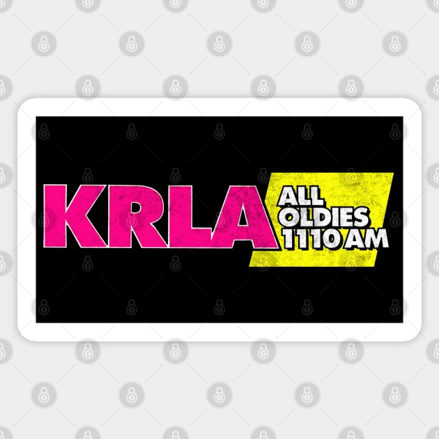 1110 AM KRLA // LA Rock Radio Station - Radio Station - Sticker | TeePublic