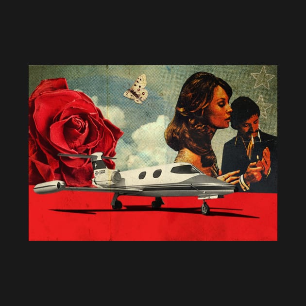 Mile High - Vintage Inspired Collage Illustration - Collage - T-Shirt ...