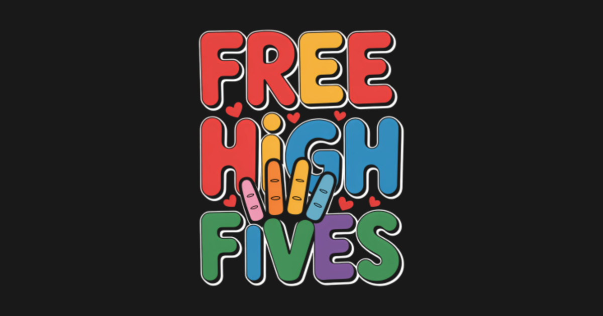Free High Fives Funny Colorful Hand Signs - Free High Fives Funny ...