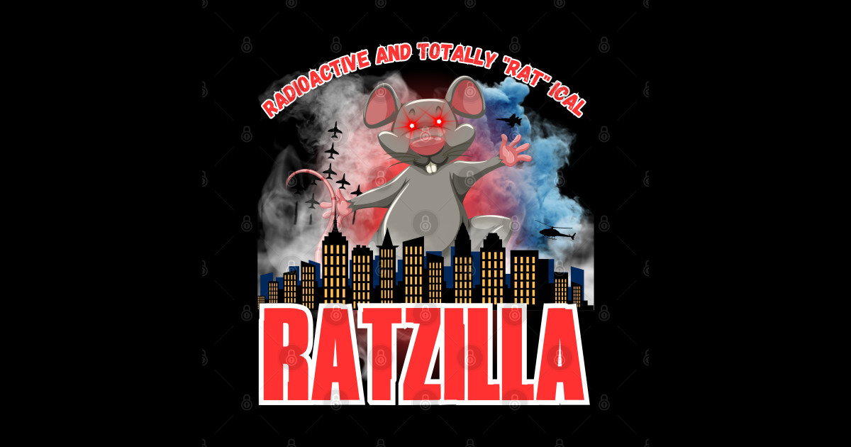 Ratzilla - Funny Rat - Sticker | TeePublic