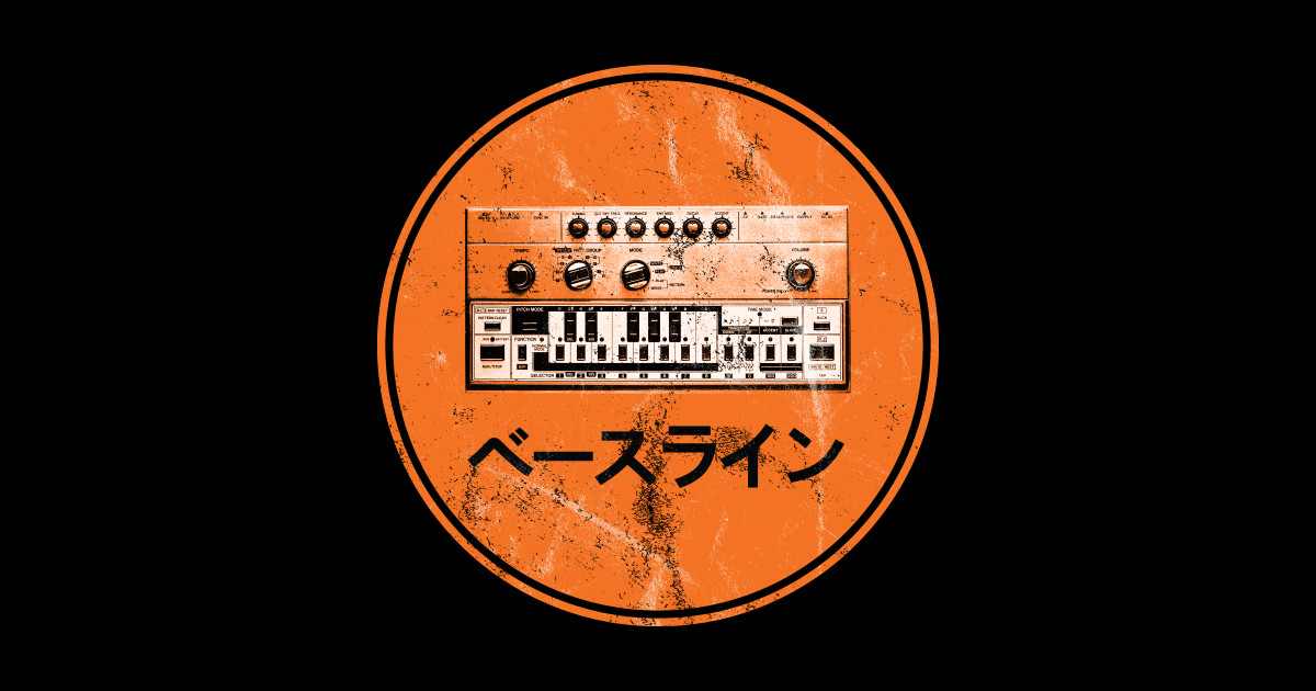 303 Bassline Synthesizer Vintage Retro Synth Art - 303 - Sticker ...