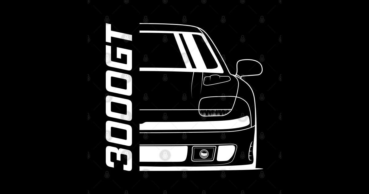 Front 1990 1993 3000GT JDM - 3000gt - Sticker | TeePublic