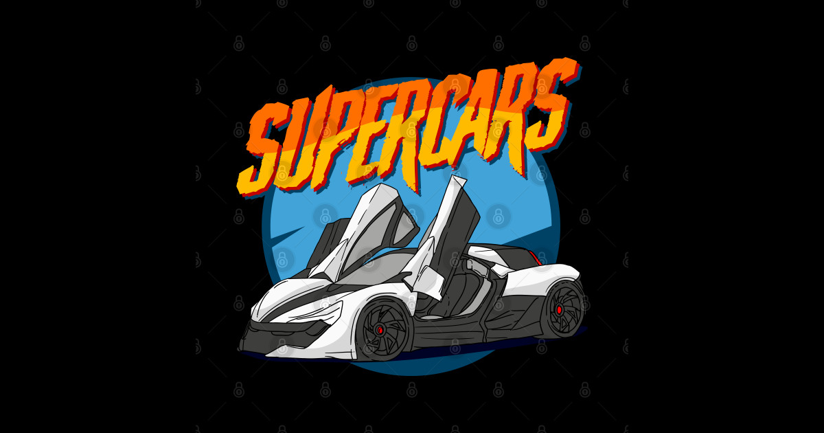 The Supercars Modern Retro concept - Supercars - Sticker | TeePublic